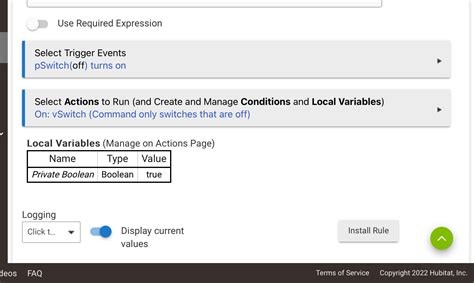 Virtual Device Switch States Update Get Help Hubitat