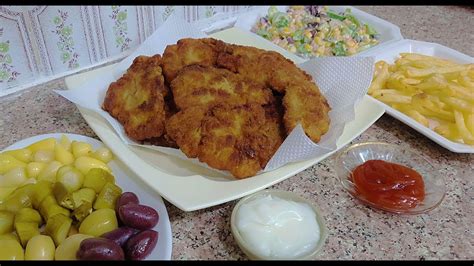 طريقة عمل صدور الدجاج بالبقسماط Crispy Chicken Youtube