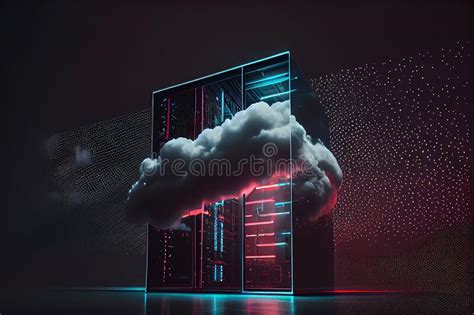 Cloud Computing Server Infrastructure Hosting Hub Storage Stock Illustration Illustration Of