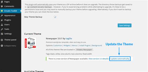How To Update The Theme Tagdiv Support