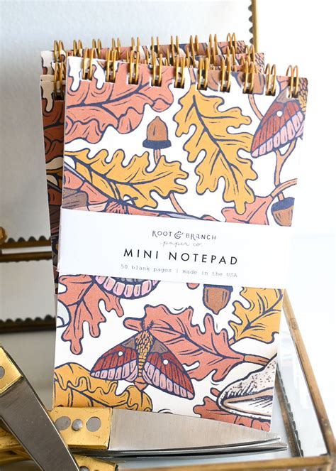 White Oak Mini Spiral Notepad Shoppe Smitten