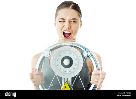 Girl With Scale Stock Photo Alamy