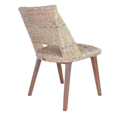 Chaise En Bois Et Rotin Chaise En Rotin Kubu Chaise En Rotin Gris Clair Gaby Rotin Design