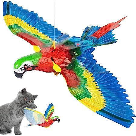 Amazon 猫 おもちゃ 飛ぶ鳥 猫じゃらし 電動 猫のおもちゃ 動くおもちゃ ストレス発散 ひとり遊び 運動不足 鳴き声 自動回転 猫
