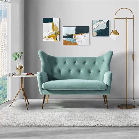 Arcticscorpion 50 Velvet Loveseat Sofa Leisure 2 Seater Sofa With