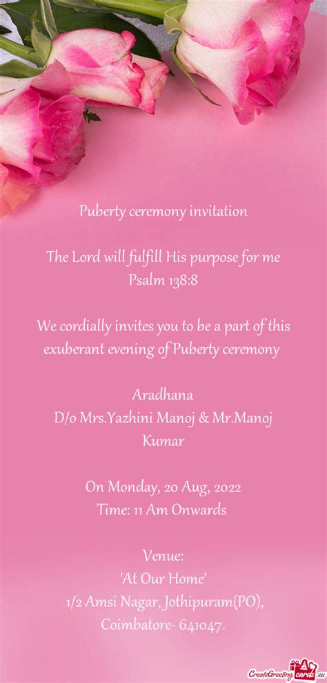The Lord Will Fulfill His Purpose For Me Free Cards