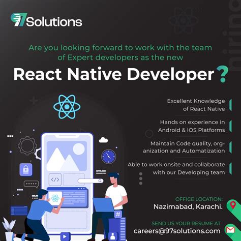 97 Solutions On Linkedin 97solutions Reactnativedeveloper Mobileappinnovation Joinourteam