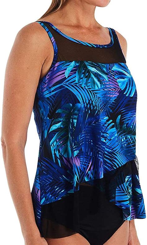 Miraclesuit Womens Royal Palms Mirage Underwire Bra Tankini Top In 2022 Miraclesuit Tankini