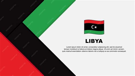 Premium Vector Libya Flag Abstract Background Design Template Libya Independence Day Banner