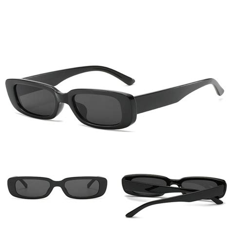 Square Black Frame Vintage Sunglasses Trendy Personality Ladies Street