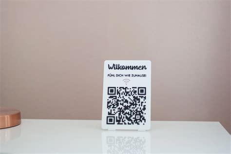 Wifi Qr Code Display No More Password Sharing Necessary Etsy