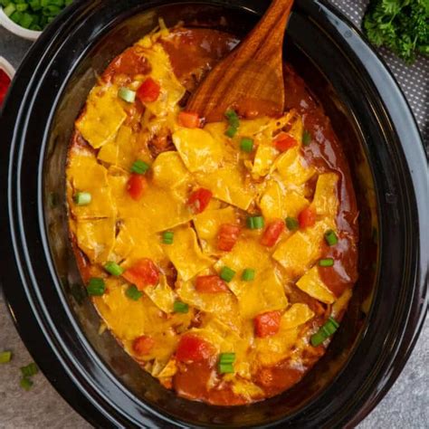 Crock Pot Chicken Enchilada Casserole The Cooking Duo