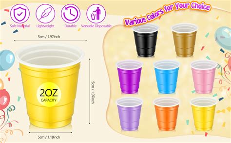 Roshtia 100 Pack 2 Oz Christmas Plastic Shot Cups