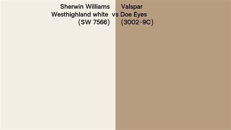Sherwin Williams Westhighland White Sw 7566 Vs Valspar Doe Eyes 3002