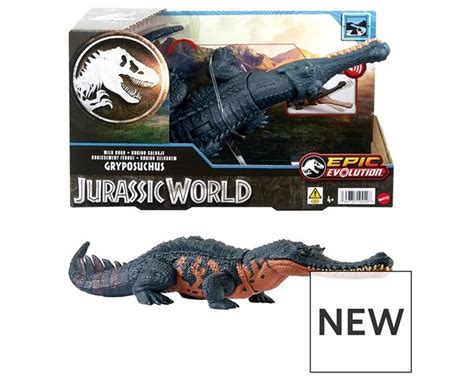 Mattel Jurassic World Wild Roar Megalosaurus And Gryposuchus Epic Evolution