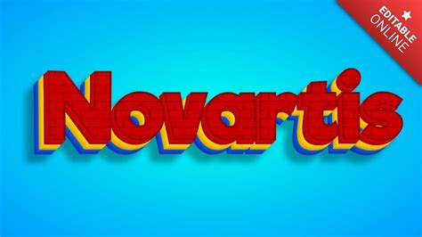 Novartis Red Bricks 3d Text Effect Generator