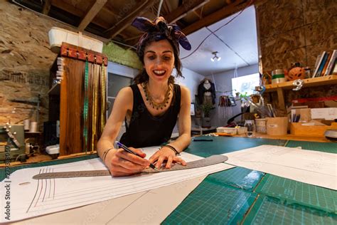 Fashion Design On A Grid Sketching Table A Trendy Clothes Maker Looks