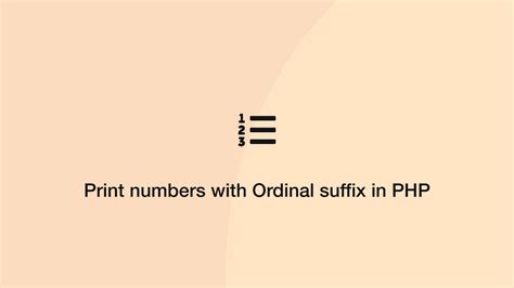 How To Print Numbers With Ordinal Suffix In PHP SkillSugar