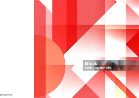현대 빨간색 흰색 기하학적 바우하우스 배경 벡터 추상 그래픽 디자인 배너 패턴 배경 템플릿 0명에 대한 스톡 벡터 아트 및 기타 이미지 Istock