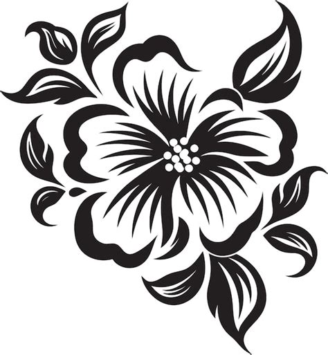 Premium Vector Enigmatic Botanical Noir Black Vector Florals