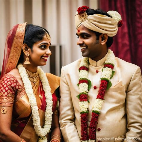 South Indian Bride And Groom Scene Stable Diffusion Online