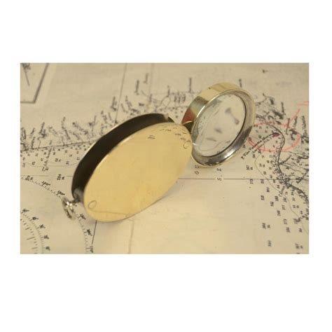 Small Pocket Compass Made Of Brass With Magnifying Glass 1930s At 1stdibs