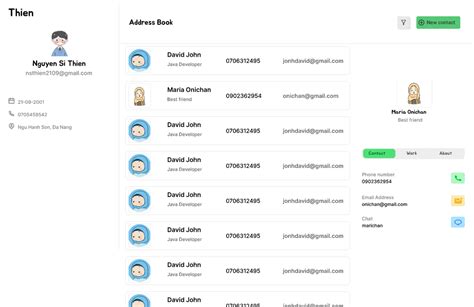 Address Book Figma