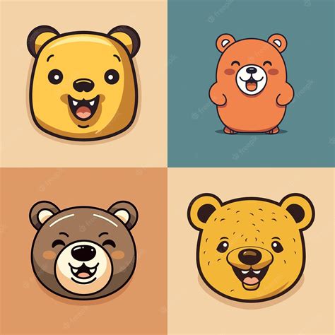 Premium Vector Hand Drawn Cute Bear Cartoon Icon Logo Teddy Bear