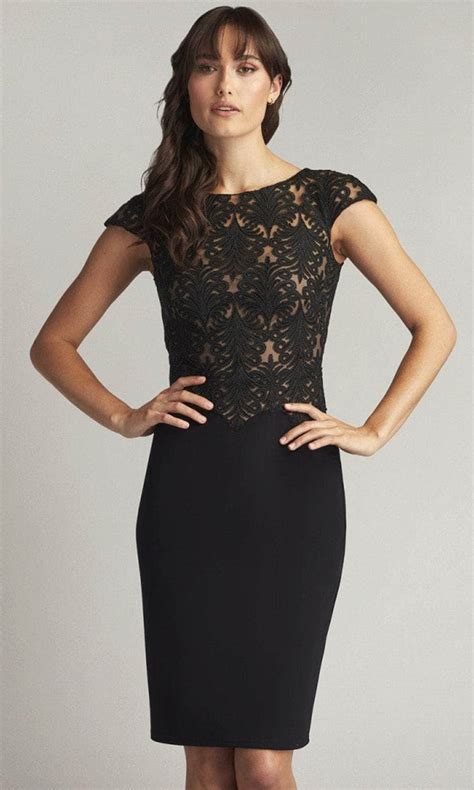 Tadashi Shoji Cdy24098m Cap Sleeve Knee Length Formal Dress Couture