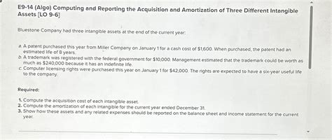 e9 14 algo ﻿computing and reporting the acquisition