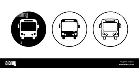 Bus Icon Set Bus Vector Icon Stock Vector Image And Art Alamy