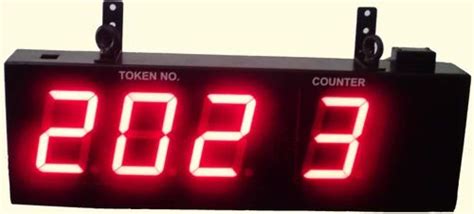 Full Wall Mounted Token And Counter Number Display Board Model Name