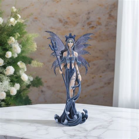Ice Armor 10 H Water Fairy In Blue Table Top Figurine