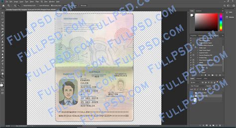 Download Australia Passport V3 Psd File Photoshop Template Editable