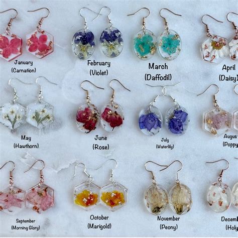 Dried Flower Earrings Etsy