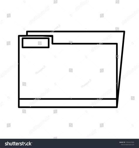 Line Folder File Archive Information Paper Stock Vector Royalty Free Shutterstock