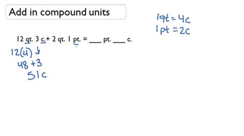 Adding Capacities In Compound Units English Units Video