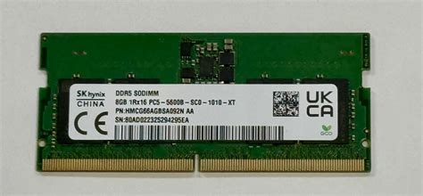 Sk Hynix 8gb Ddr5 5600mhz Sodimm Pc5 5600b Sc0 1rx16 11v So Dimm 262