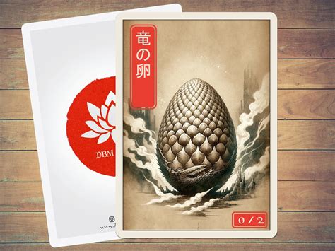 Dragon Egg Token Token Japanese Style Art Token 5 Pack For Magic And