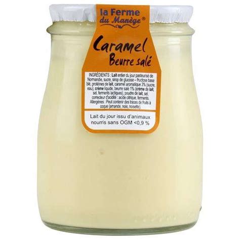 Yaourt entier au lait du jour caramel beurre salé La Ferme du Manège g Bam courses