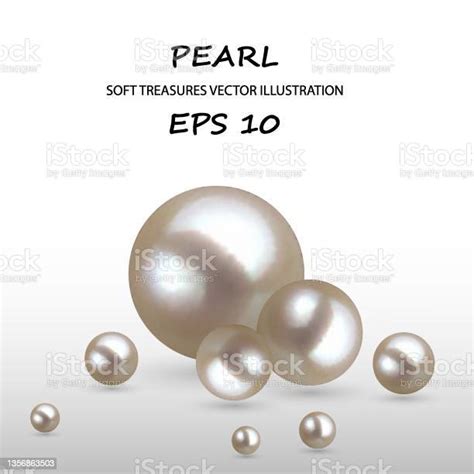 Realistic Background Of Multiple Pearls Vector Eps10 Illustration Eps