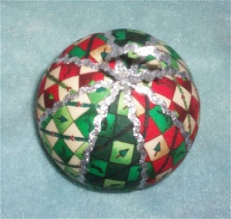 Fabric Covered Styrofoam Ball Ornament Instructions Stitching Under The Southern Cross