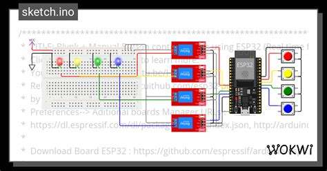 Qolbu Relay Blynk Wokwi ESP32 STM32 Arduino Simulator