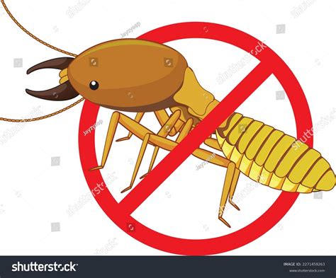Termites Prohibited Stop Anti Insect Bug Stock Vector Royalty Free 2271459263 Shutterstock