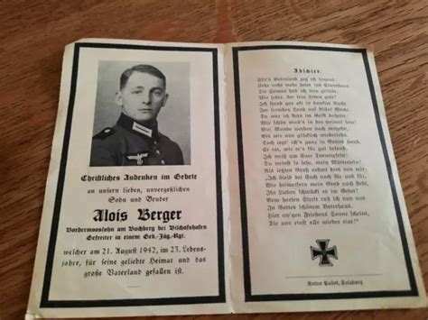 STERBEBILD SOLDAT GEBIRGSJÄGER 1942 Wehrmacht 2 WK EUR 3 50 PicClick FR