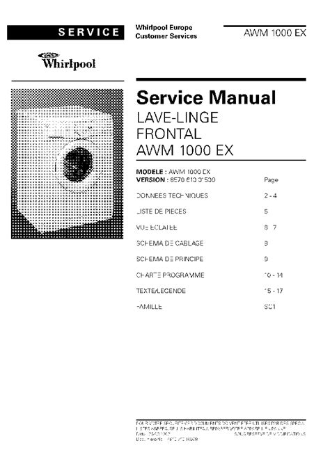 Whirlpool Awm 1000ex Service Manual Download Schematics Eeprom