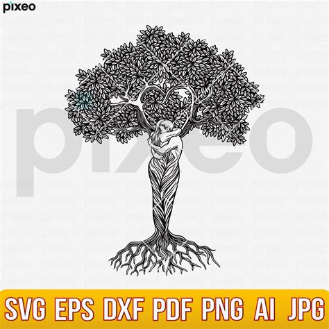Tree Lovers Svg Lovers Tree Svg Tree With Roots Svg Tree Svg Tree Of Life Svg Our Roots Svg