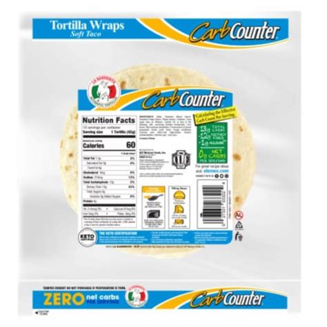 La Banderita Carb Counter Zero Net Carbs Soft Taco 16 Count 1 Unit
