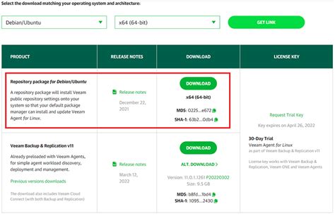 Установка Veeam Agent на Linux получение дистрибутива и файла лицензии