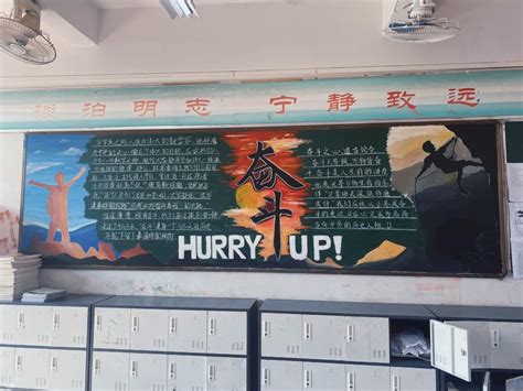 奋力拼搏青春无悔黑板报漂亮14张 黑板报图片大全